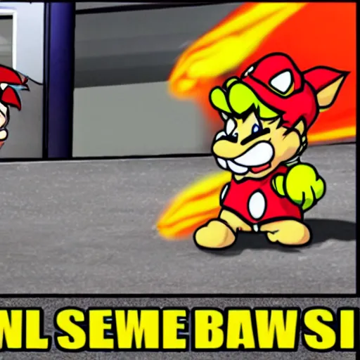 bowser spitting flames in the style of rj palmer | Stable Diffusion | OpenArt