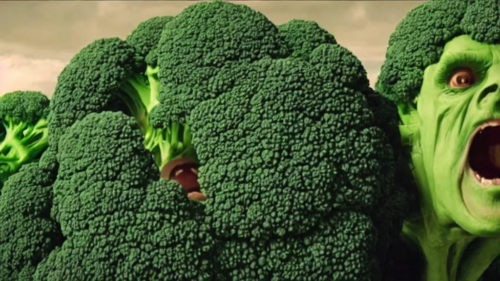 giant monster made of broccoli and sharp teeth eating | Stable ...