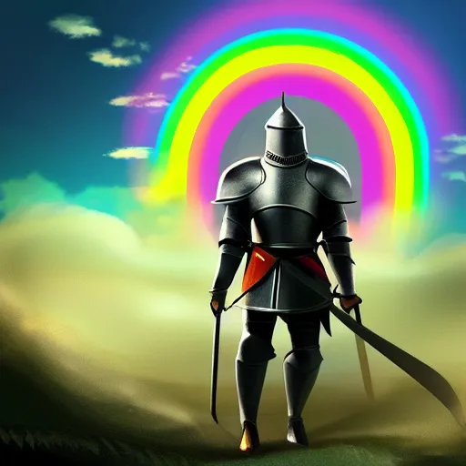a knight walks on a rainbow, artstation | Stable Diffusion | OpenArt