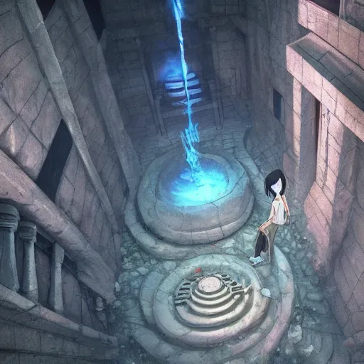 an underground ancient temple corridor full of traps | Stable Diffusion ...