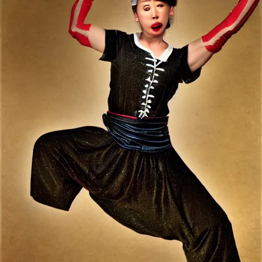 Wimp lo character from kung pow movie in classic dance | Stable ...