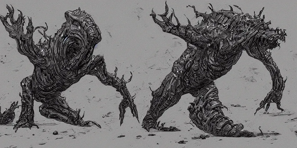An eldritch monster found on Mars, terrified | Stable Diffusion