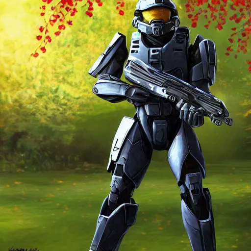 master chief from halo playing a guitar solo | Stable Diffusion | OpenArt