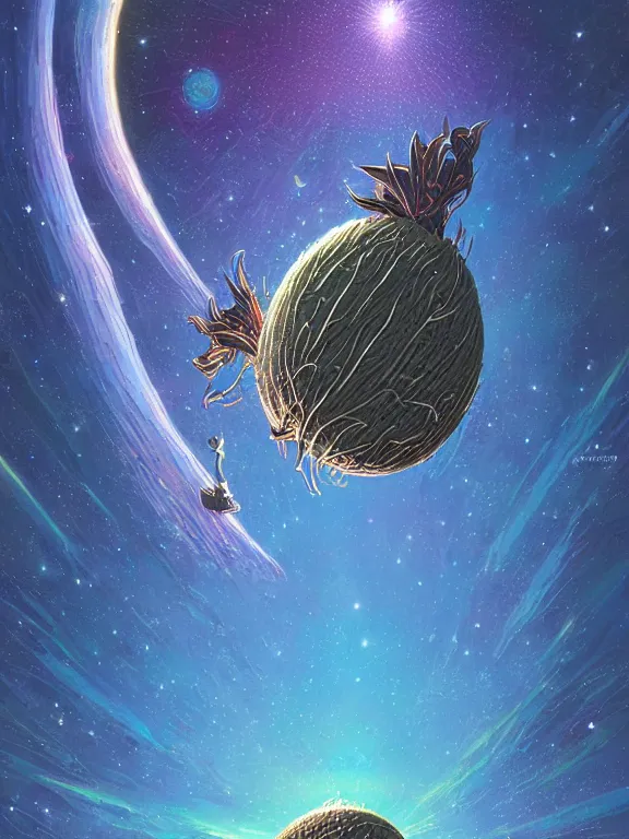 round coconut space rocket fly to beautiful vanilla | Stable Diffusion ...