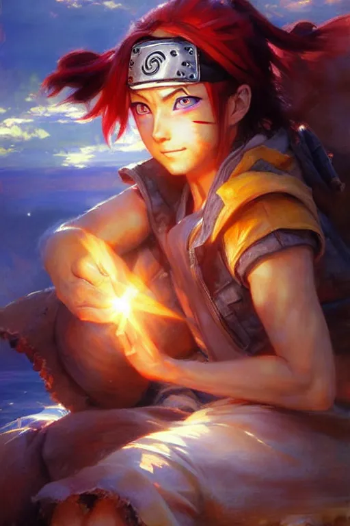 naruto sun lights, painting by daniel gerhartz, | Stable Diffusion ...
