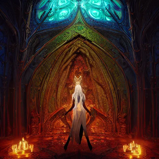 Photorealistic magic elven shrine of the gothic witch | Stable ...