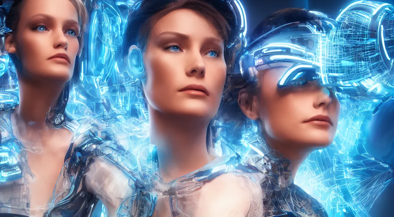 portrait of a woman wearing futuristic vr clothing | Stable Diffusion ...