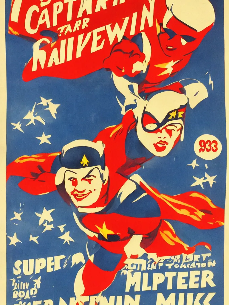 1930s poster painting, super hero captain milk | Stable Diffusion | OpenArt