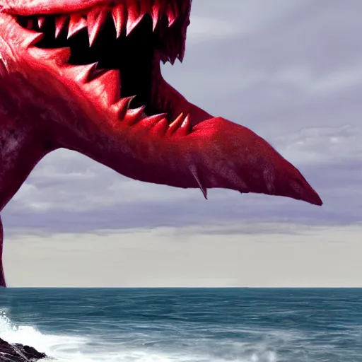 huge scary monster coming from the sea and attack new | Stable Diffusion | OpenArt