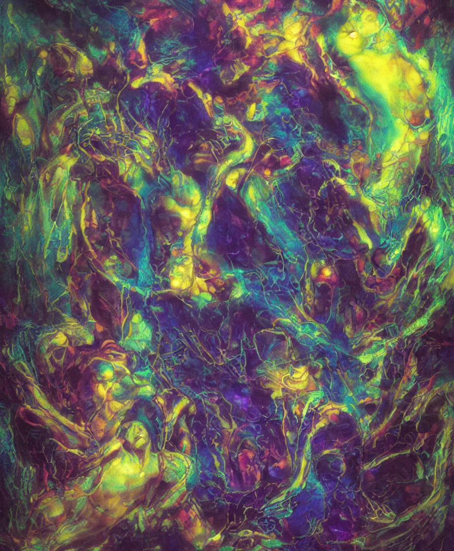 neoclassicist renaissance close - blue aurora demon | Stable Diffusion