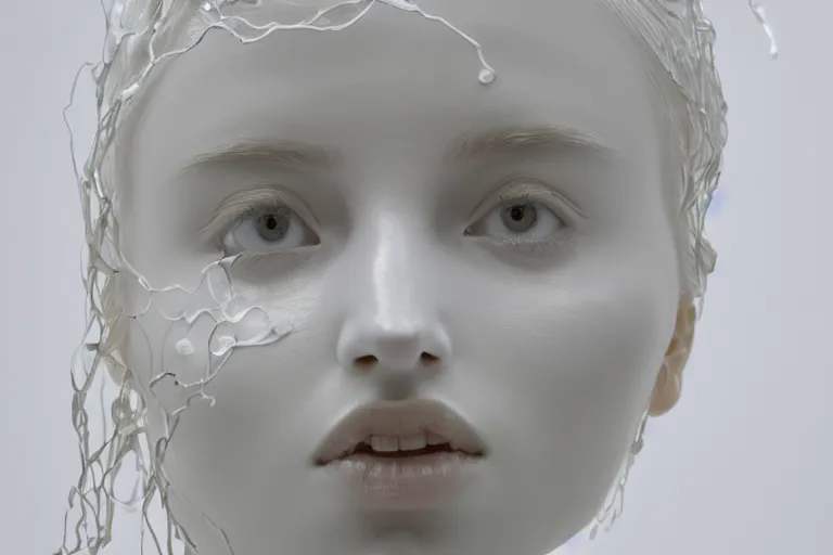 full head and shoulders, beautiful female white, | Stable Diffusion ...