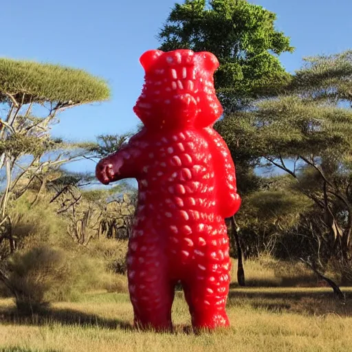 african tribal ritual around 1 0 ft tall gummy bear | Stable Diffusion ...