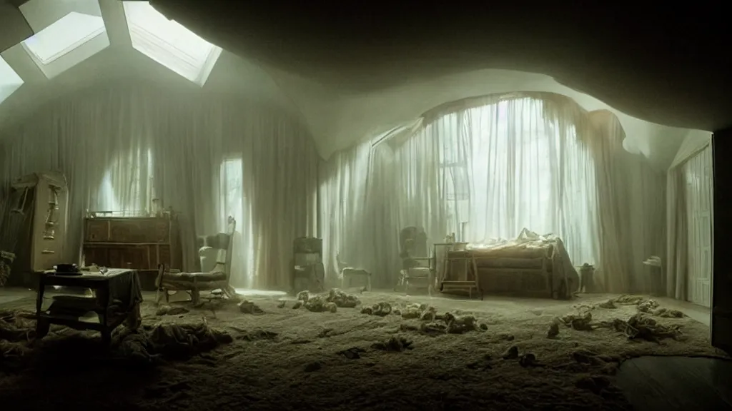 inside the upside down house, film still from the | Stable Diffusion