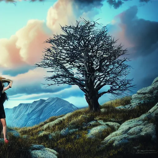 anya forger standing near a beautiful landscape, | Stable Diffusion ...