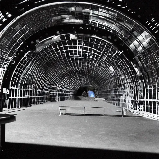 huge very dark empty cargo hall of space station | Stable Diffusion ...