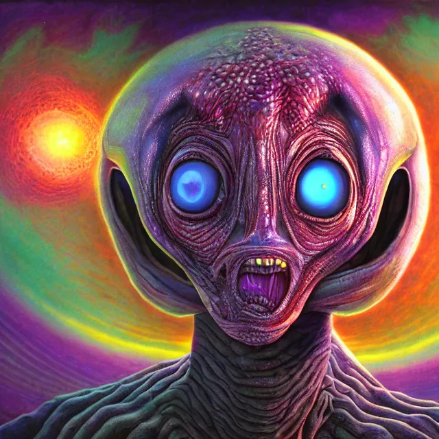 portrait screaming alien face ultra dimensional the | Stable Diffusion