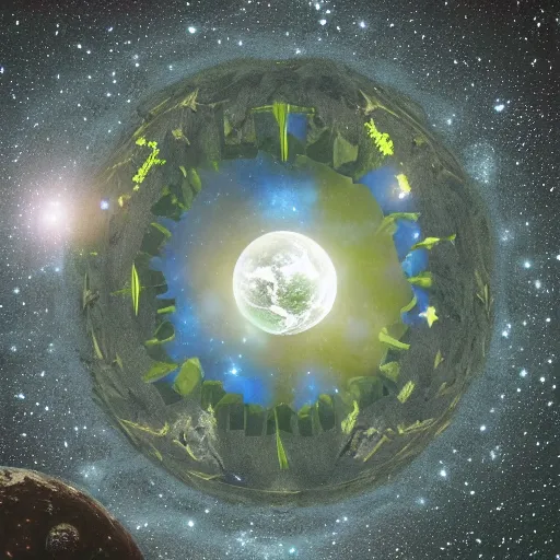 Hollow Earth Spaceship Stars Forest | Stable Diffusion | OpenArt