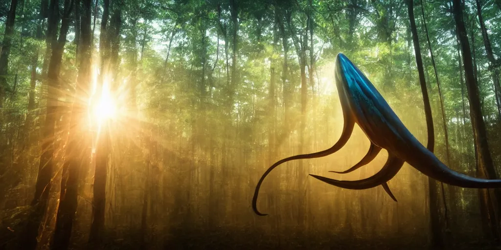 a highly detailed giant squid god floating in the | Stable Diffusion ...