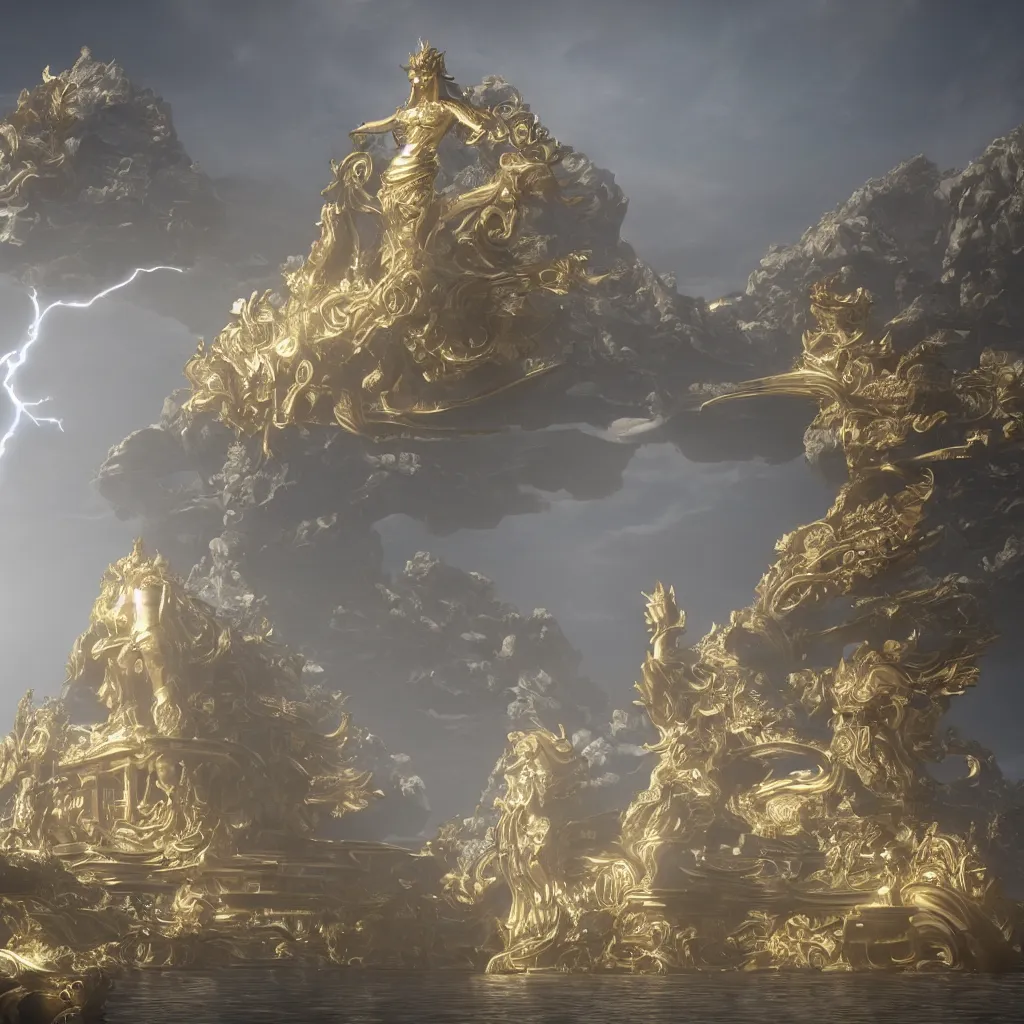 a highly detailed floating temple designed by zaha | Stable Diffusion ...