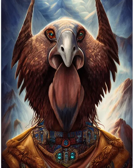 digital painting of mallku, incan condor spirit of the | Stable ...