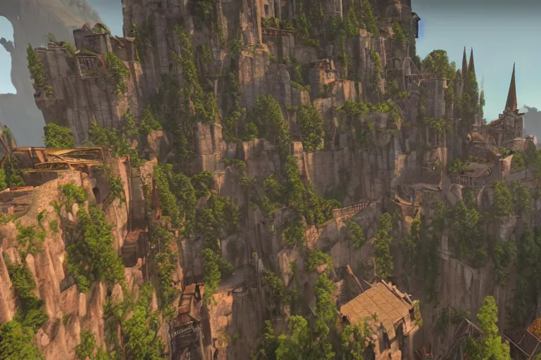 a screenshot of a quake level outside a cathedral on a | Stable Diffusion