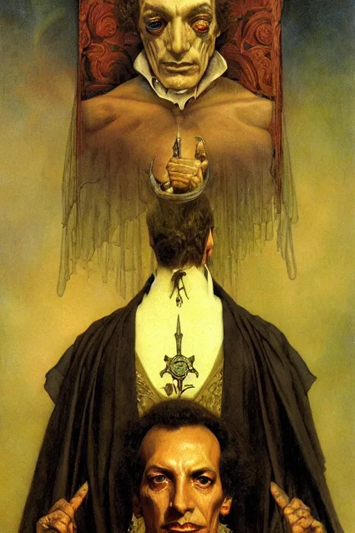 an occult art portrait painting of Bolivar by wayne | Stable Diffusion ...