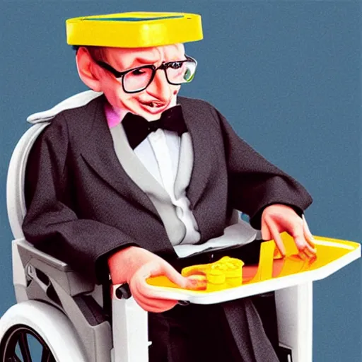 “Stephen Hawking as a Happy Meal Toy” | Stable Diffusion