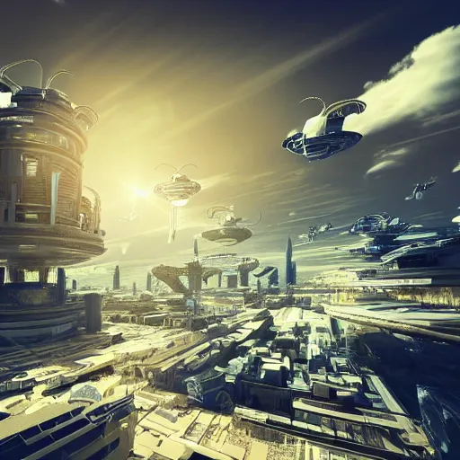 a scene of a beautiful intricate epic futuristic sky | Stable Diffusion ...
