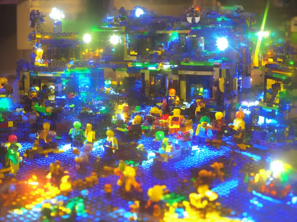 trance festival lego set, dramatic lighting | Stable Diffusion