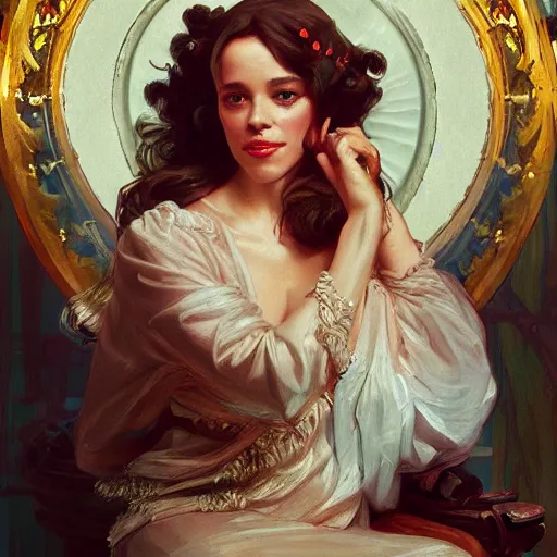 a fantasy style portrait painting of rachel mcadams in | Stable ...
