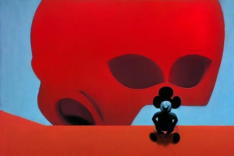 only with red, red thieves with mickey mouse donald | Stable Diffusion ...