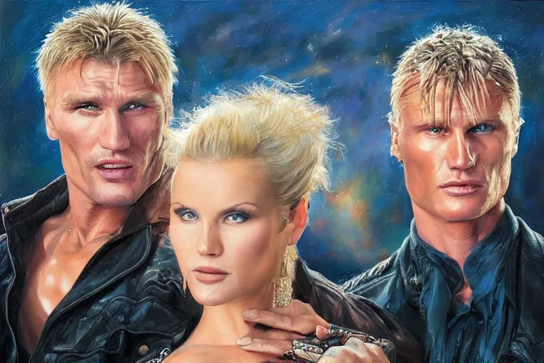 portrait of dolph lundgren and slyvester stalone | Stable Diffusion ...