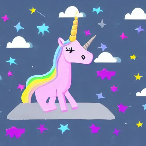 a unicorn using a pc | Stable Diffusion | OpenArt