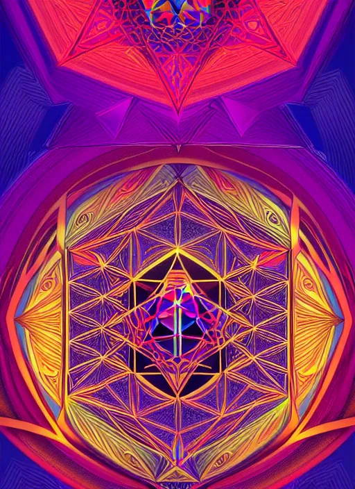 sacred geometry print black diamond rainbow | Stable Diffusion | OpenArt