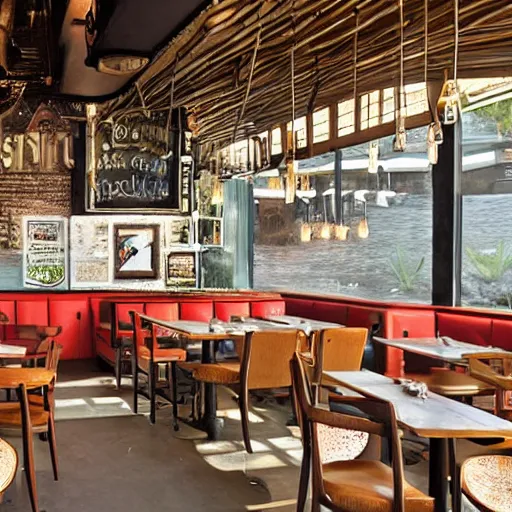 a restaurant inspired by the rusty krab, interior, | Stable Diffusion ...