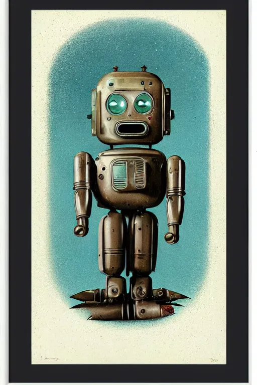 extreme wide shot of a 1950s retro Cactus robot, with | Stable ...