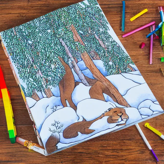 magic marker colouring book showing 'a cougar sleeping | Stable ...