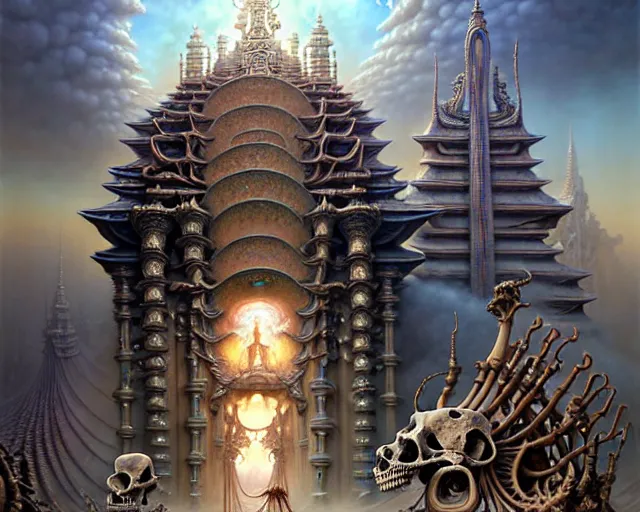 street view of a temple made of bones, fantasy | Stable Diffusion | OpenArt