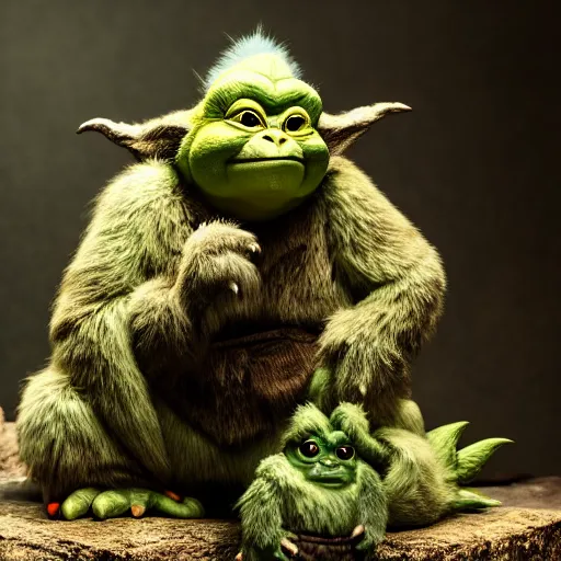godzilla yoda donkey kong pikachu yeti chicken, highly | Stable ...