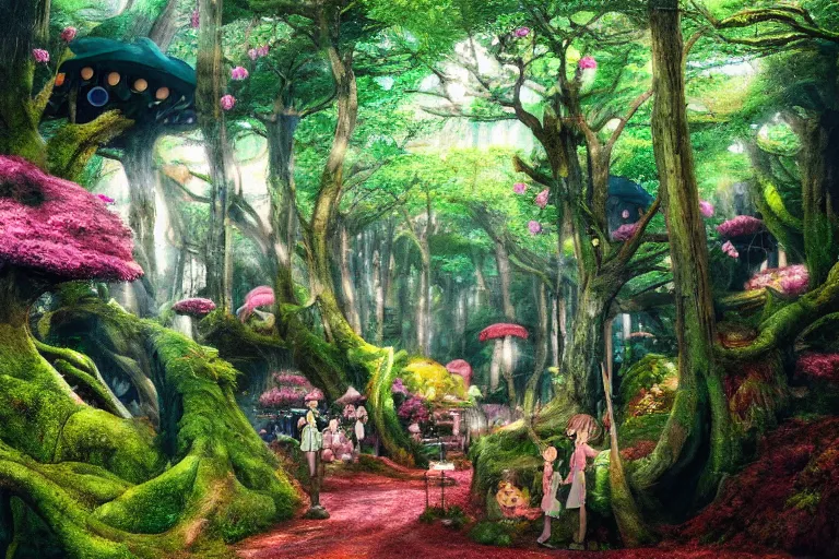 fairy kingdom forest, ghibli studio, nausicaa anime | Stable Diffusion ...
