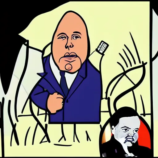 portrait of alex jones mixed with Orson Welles cartoon | Stable ...