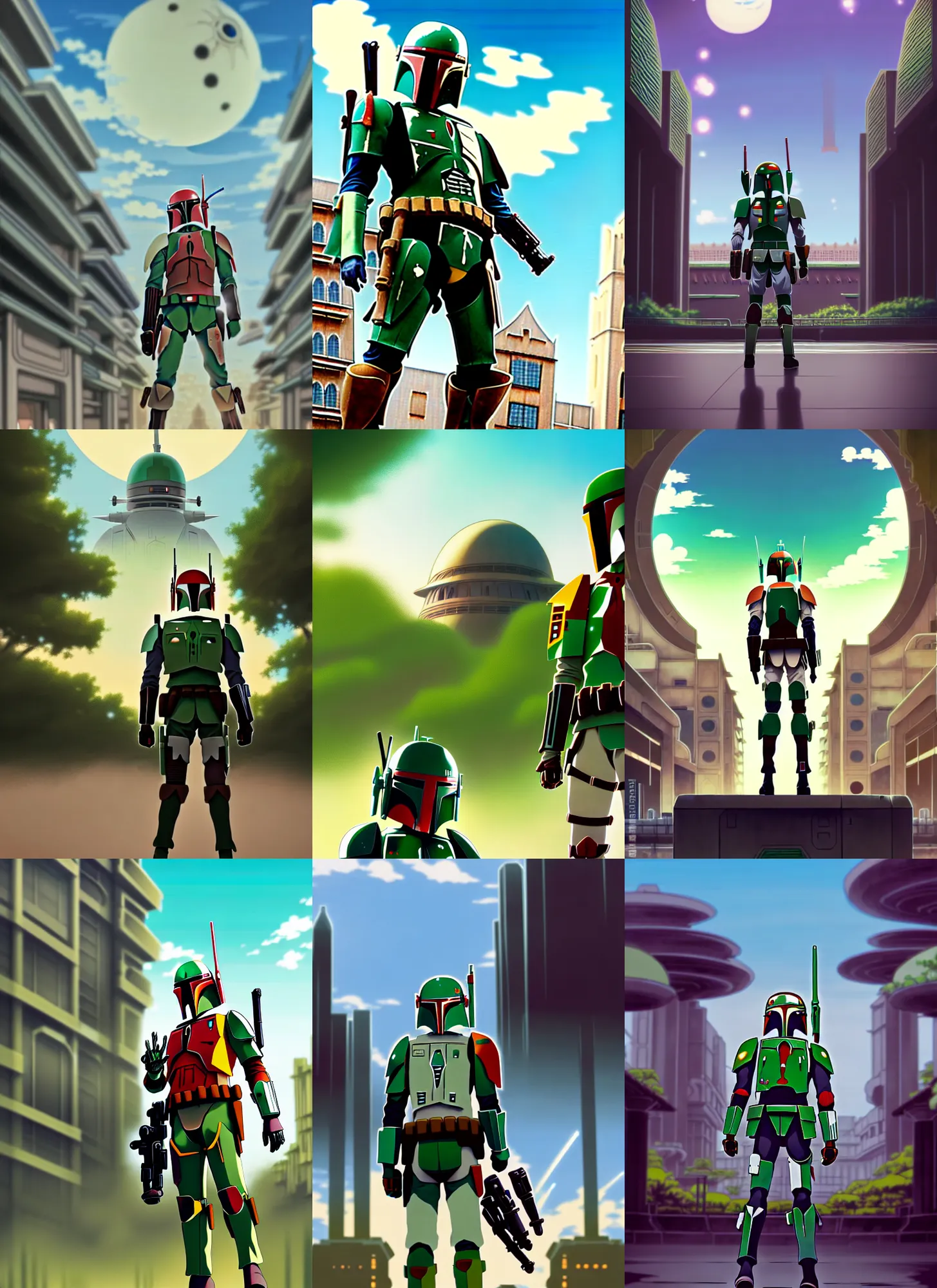 anime frames, anime visual, full body portrait of boba | Stable Diffusion