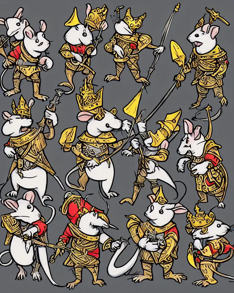 funny rats as knights, knights of divine princess, one | Stable ...