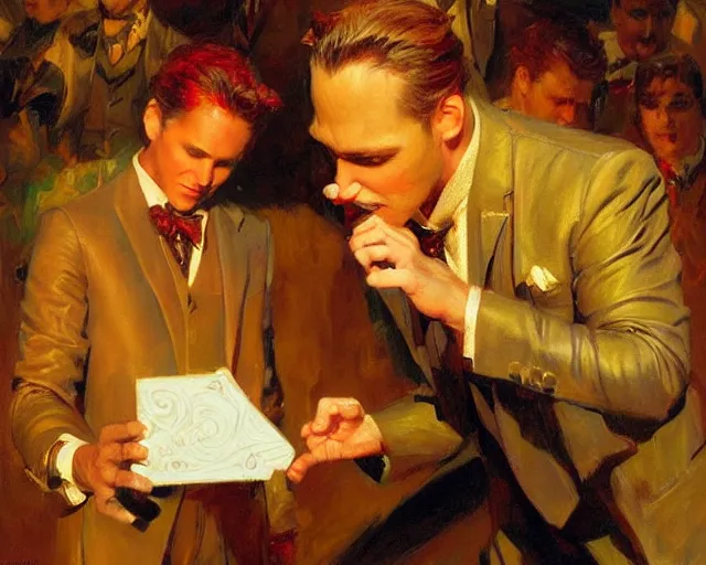 attractive magician man, doing magic show. highly | Stable Diffusion ...