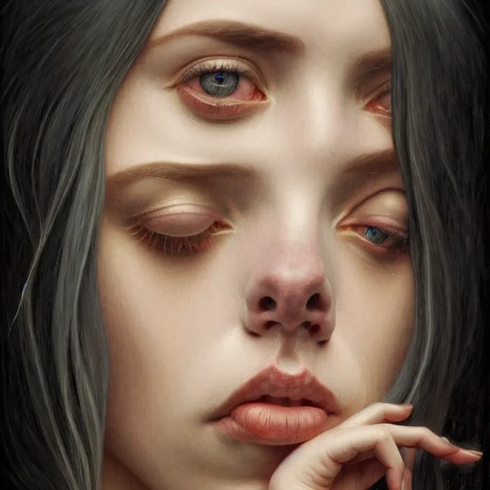 ancient queen billie eilish, symetrical, diffuse | Stable Diffusion | OpenArt