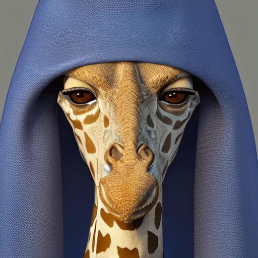 a highly detailed portrait of a humanoid giraffe in a | Stable ...