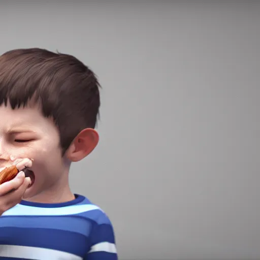 little boy crying about a dropped icecream, unreal | Stable Diffusion ...