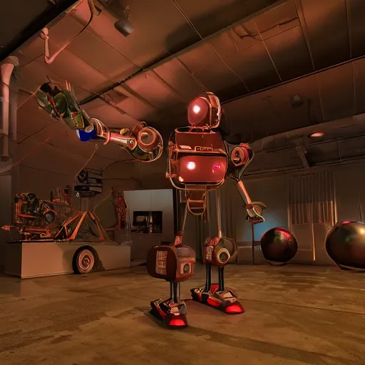 giant 5 0's aesthetic robot global illumination | Stable Diffusion ...