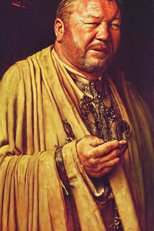portrait of toadlike ray winstone as a high priest by | Stable ...