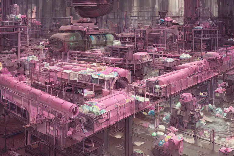 Diaper Disposal Factory, Overflowing with Diapers, | Stable Diffusion ...